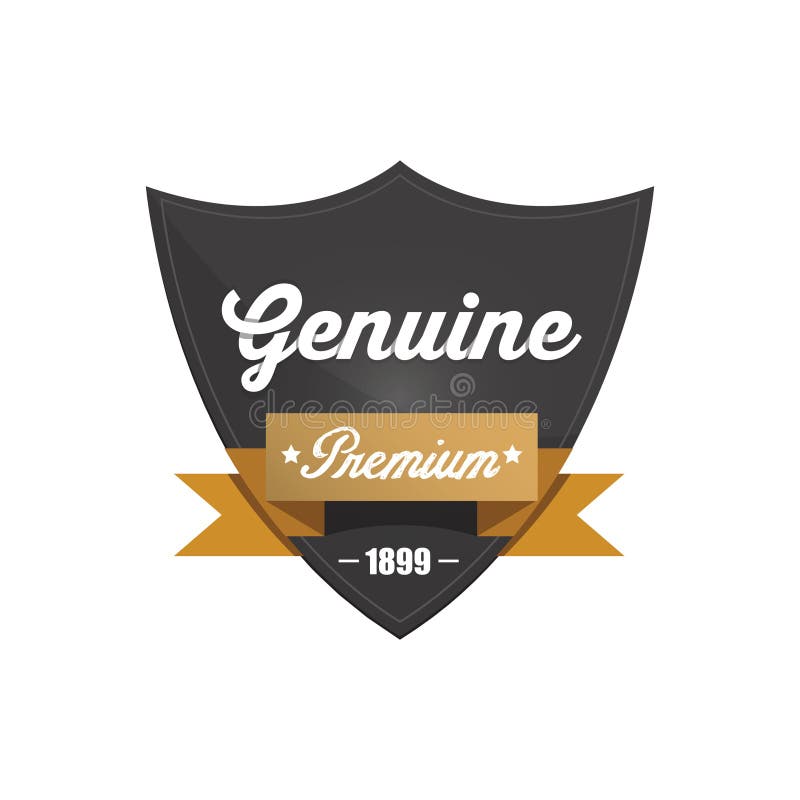 Genuine Label. Vector Illustration Decorative Design Stock Vector ...