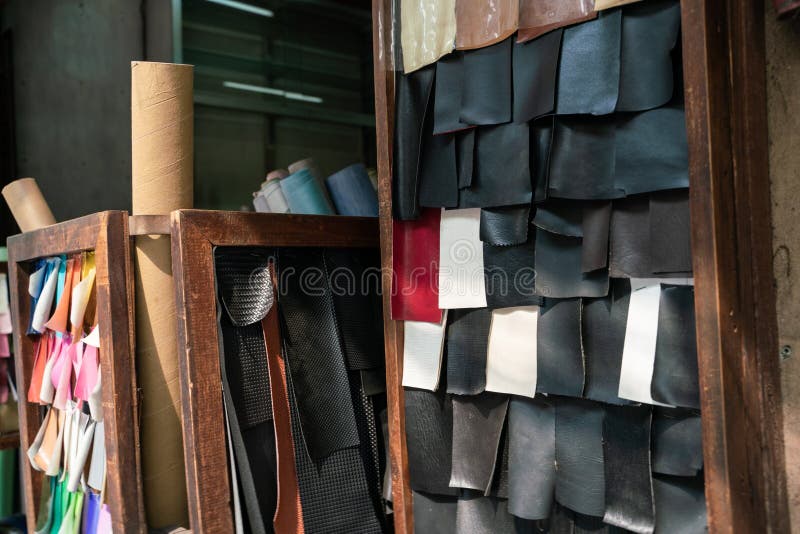 Genuine Leather Crafts Working Shop Stock Image - Image of ...