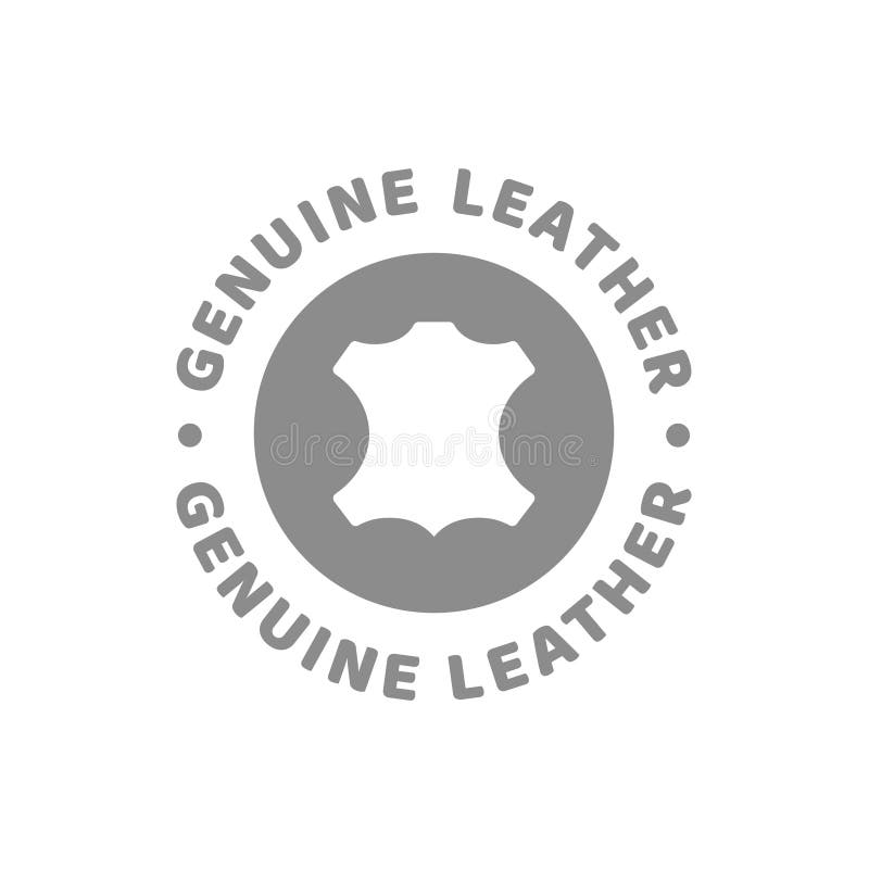 Genuine leather label stock illustration. Illustration of white - 84419293