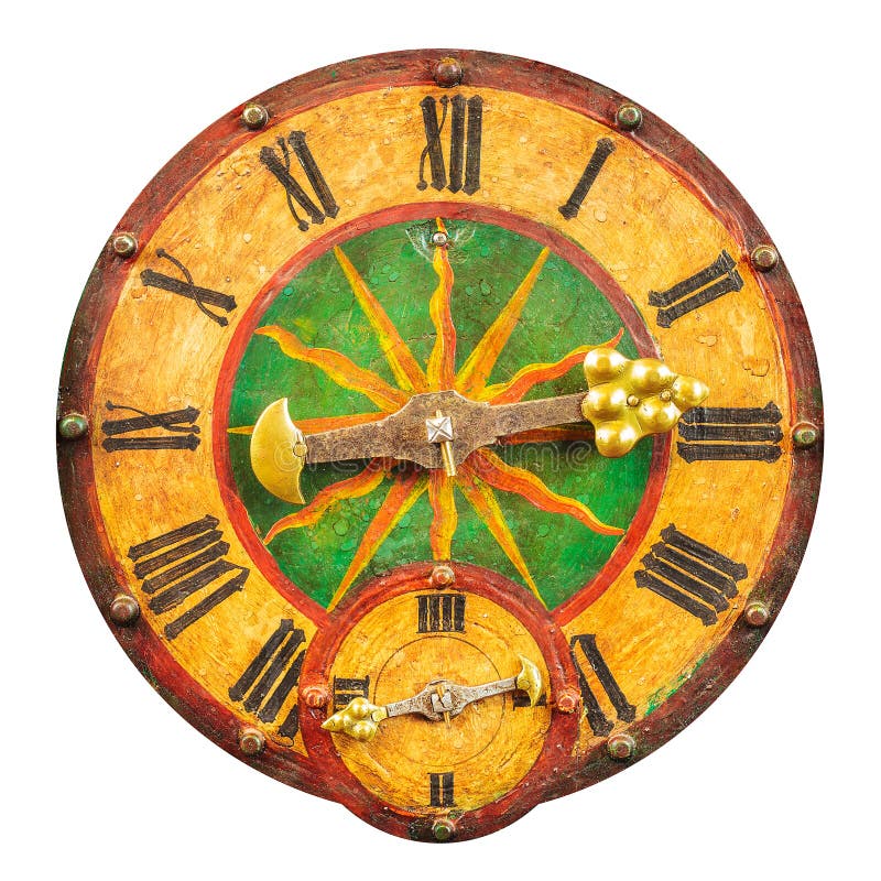 Genuine Medieval Clock Face Stock Image - Image of timepiece, retro ...