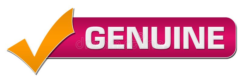 Genuine Concept Icon Means Authentic True or Real - 3d Illustration ...