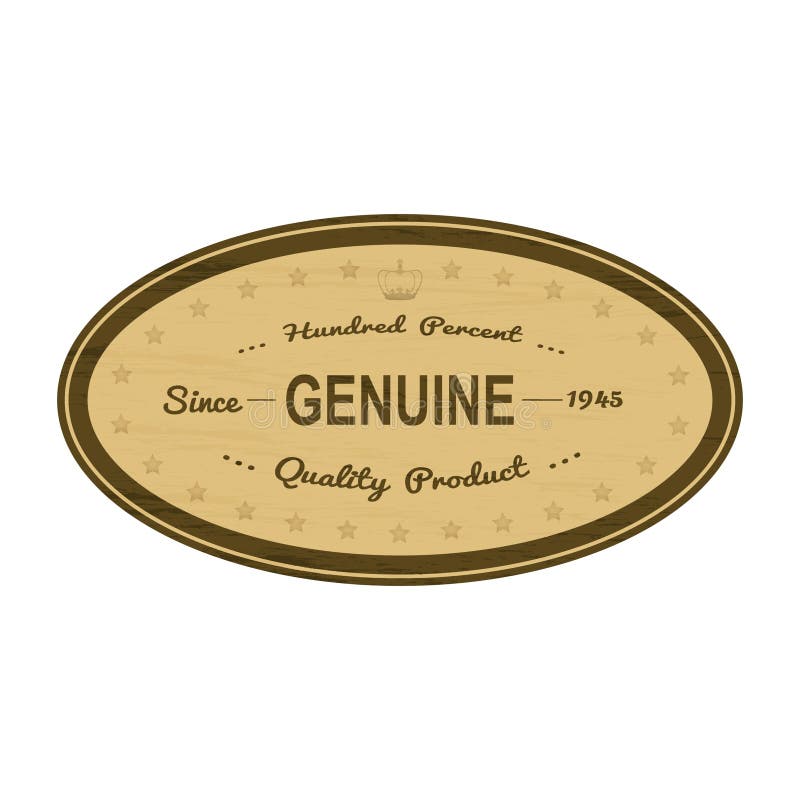 Genuine Quality Product Label Design. Vector Illustration Decorative ...