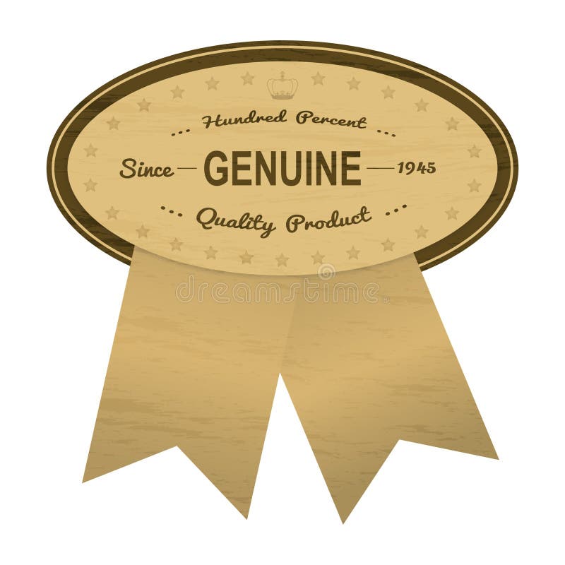 Genuine Quality Product Label Design. Vector Illustration Decorative ...