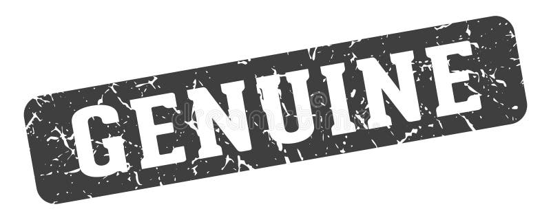 Genuine Rectangular Sign. Genuine Stamp Stock Vector - Illustration of ...