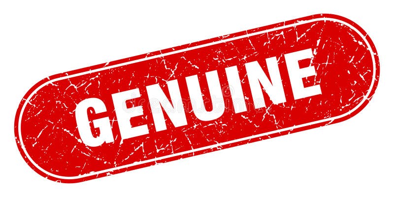 Genuine Sign. Genuine Grunge Stamp Stock Vector - Illustration of label ...