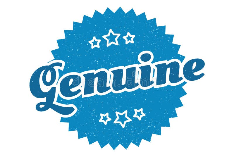 Genuine Sign. Genuine Vintage Retro Label Stock Vector - Illustration ...