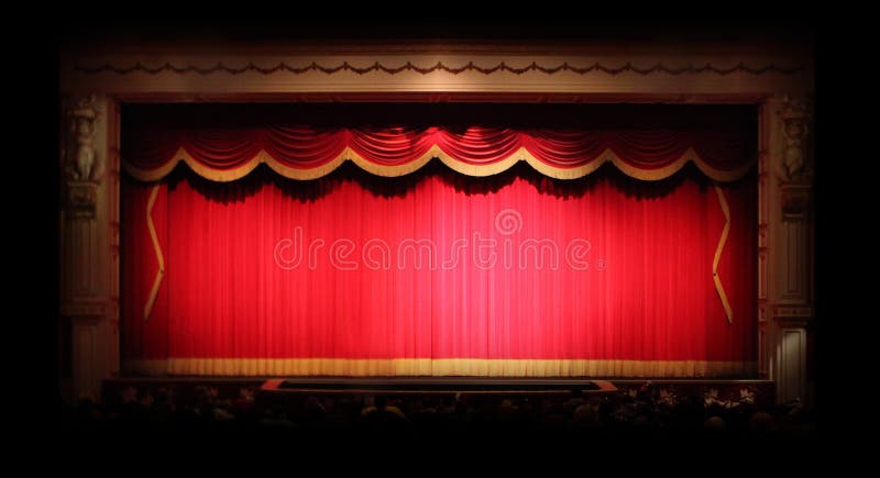 Genuine Stage Drapes Inside a Theater Stock Photo - Image of play ...