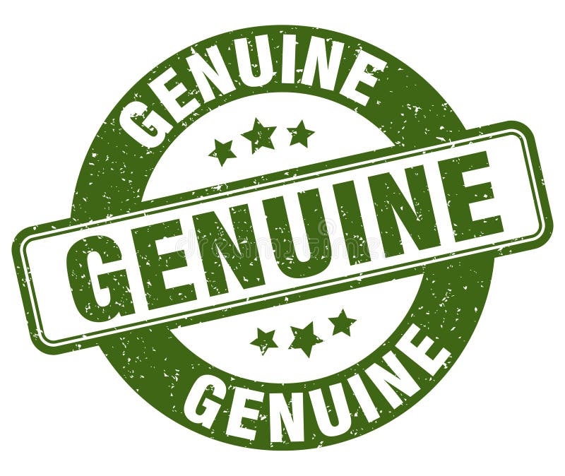 Genuine Stamp. Genuine Label. Round Grunge Sign Stock Vector ...