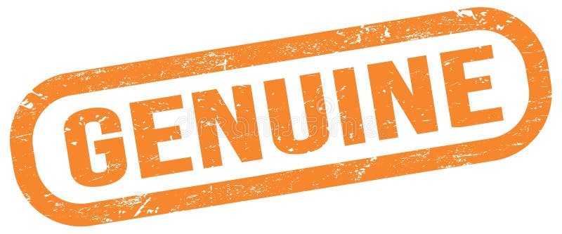 GENUINE, Text Written on Orange Stamp Sign Stock Illustration ...