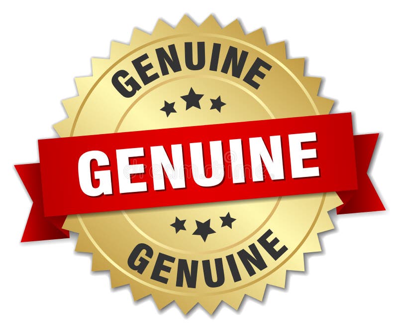 Genuino ilustración del vector. Ilustración de etiqueta - 120377590