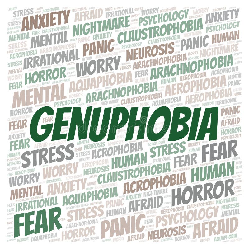 Genuphobia Fear of Knees Word Cloud and Hand with Marker Concept Stock ...