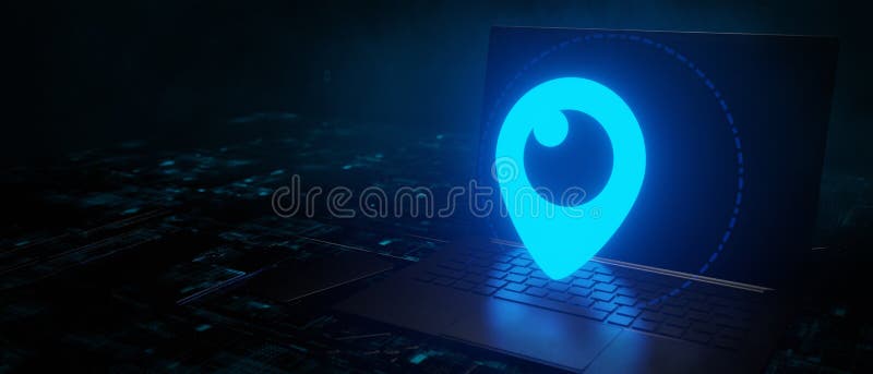 Geo Icon Concept Technology Background 3D Render Stock Illustration ...