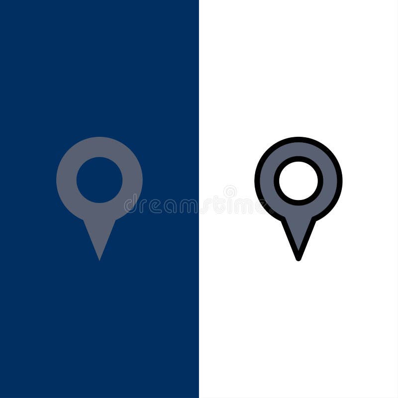Geo Location, Location, Map, Pin Icons. Flat and Line Filled Icon Set ...
