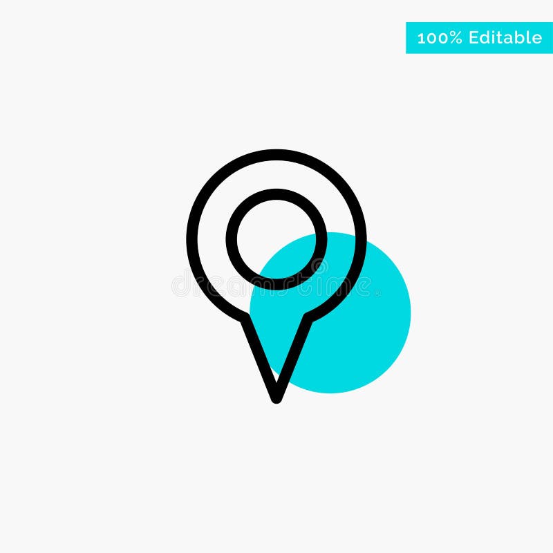 Geo Location, Location, Map, Pin Turquoise Highlight Circle Point ...