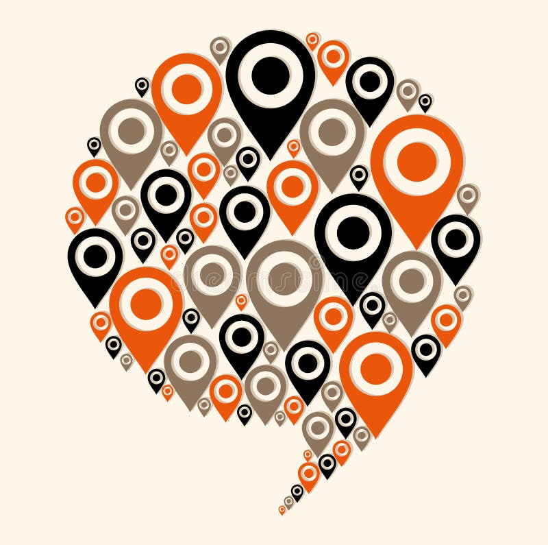 Geo location marks bubble stock vector. Illustration of local - 27935379