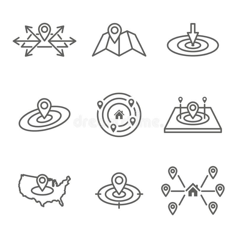 Geo Location Targeting with GPS Positioning and Geolocation Icon Stock ... Geo Location Targeting with GPS Positioning and Geolocation Icon Stock ...