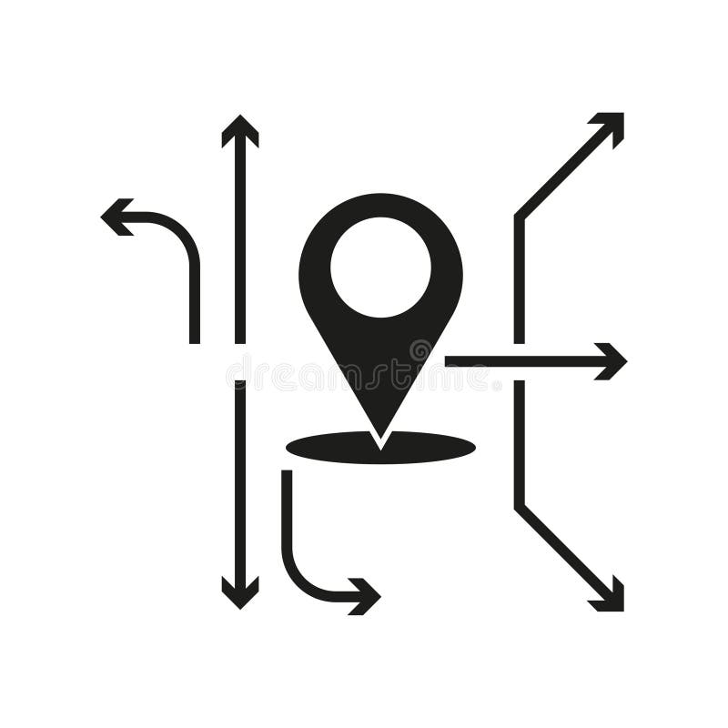 Geo Pin Logo Arrow Directions. Vector Illustration. EPS 10 Stock ...