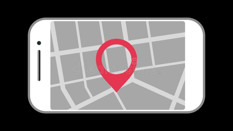 Geo Pin Tag on Smartphone Display Stock Footage - Video of destination ...