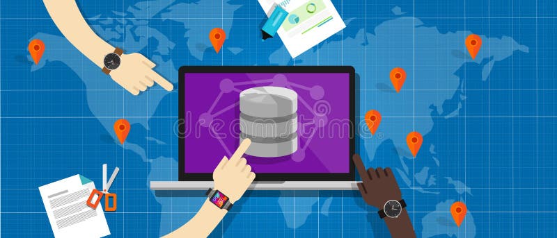 GIS Concept Data Layers for Infographic Stock Vector - Illustration of ...