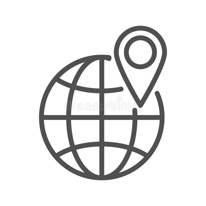 Geo tag line icon stock vector. Illustration of button - 86146016
