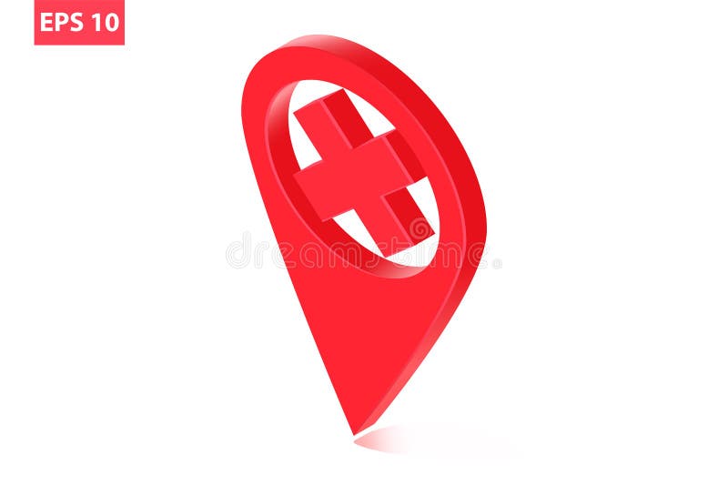 Geo Tag Warning. Glossy Icon Emblem. Isolated on a White Background ...