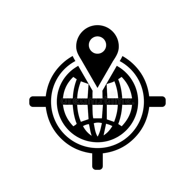 GEO Targeting Icon. Black Vector Graphics Stock Illustration ...