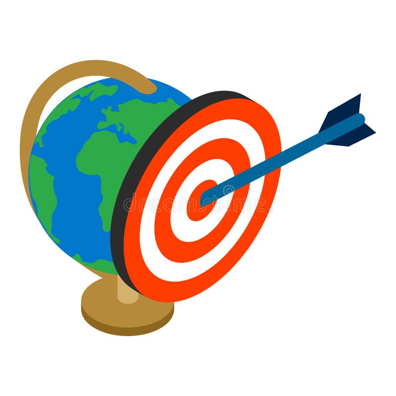 Geo Targeting Icon, Isometric Style Stock Vector - Illustration of ...