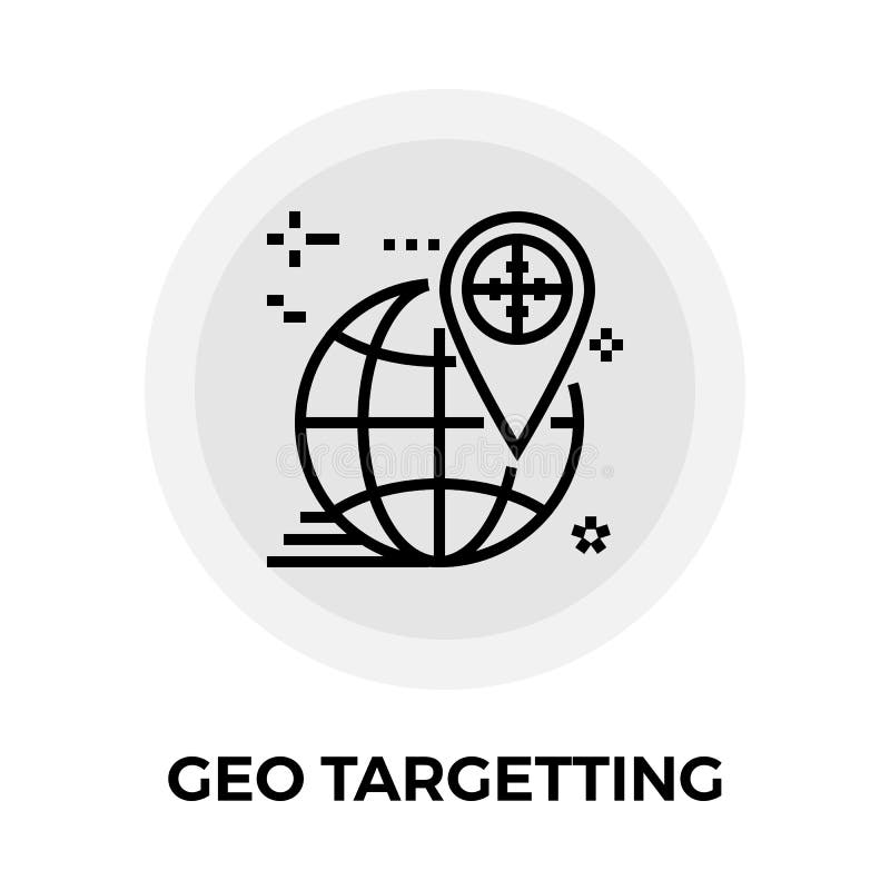Geo Targetting Vector Glyph Icon Stock Vector - Illustration of ...
