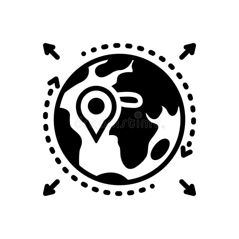 Black Solid Icon for Geo Zone, Gps and Location Stock Vector ...