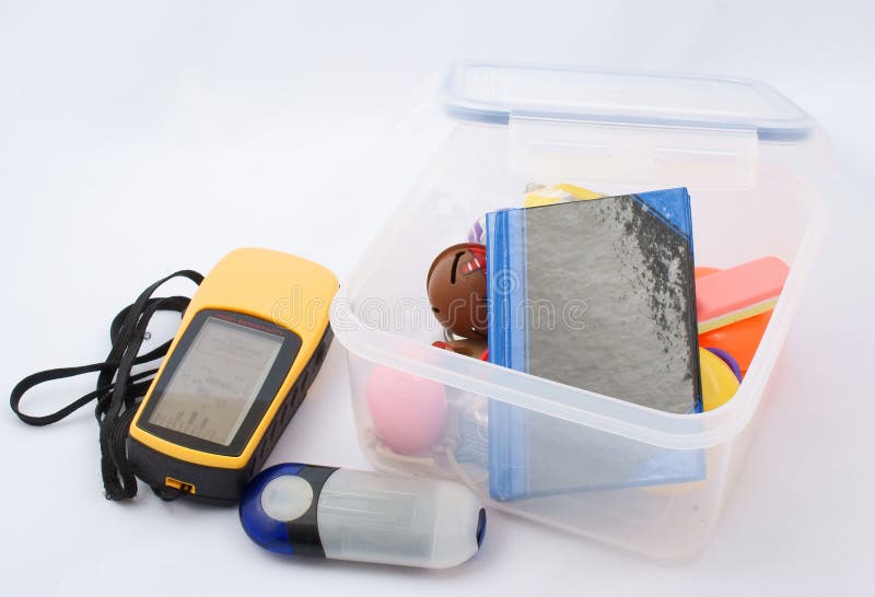 Geocaching concept stock photo. Image of geocache, toys - 20226408