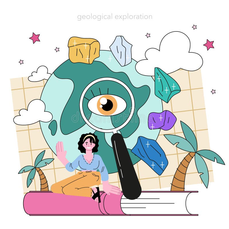 Geochemist Concept. Scientist Study Structure, Evolution and Dynamics ...