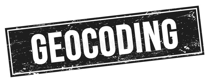 GEOCODING Text on Green Round Grungy Stamp Stock Illustration ...