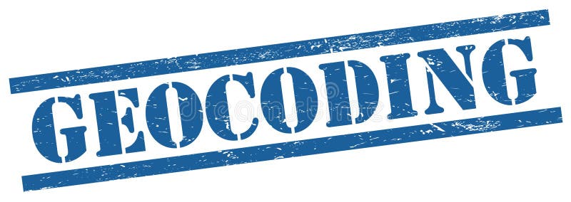 GEOCODING Text on Green Round Grungy Stamp Stock Illustration ...