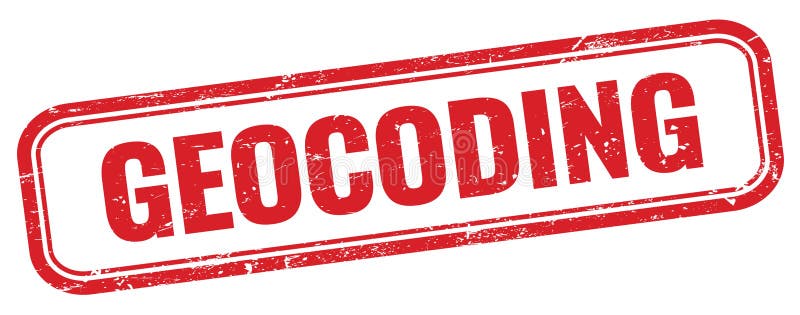 GEOCODING Text on Green Round Grungy Stamp Stock Illustration ...