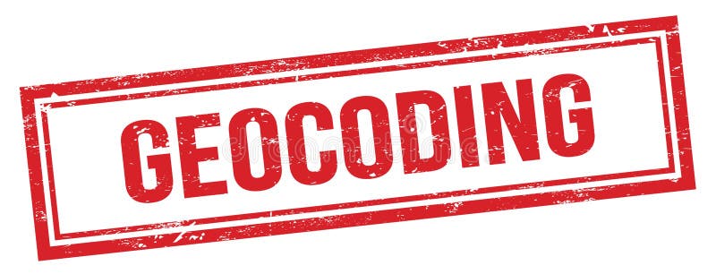 GEOCODING Text on Green Round Grungy Stamp Stock Illustration ...