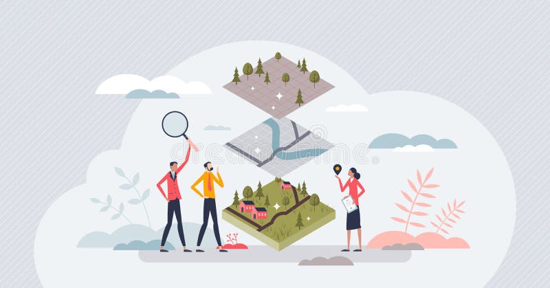 Geodata Mapping with Geo Data Layers and Grid Information Tiny Person ...