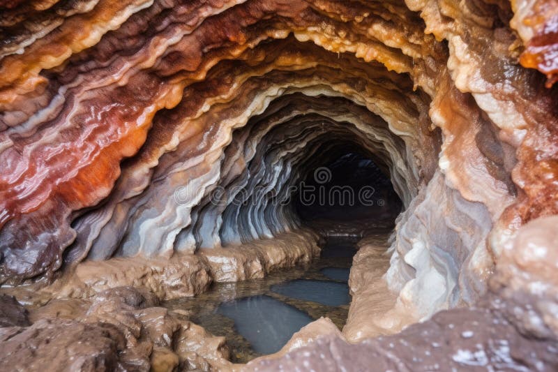 Geode Formation Opened within a Cavern Stock Illustration ...