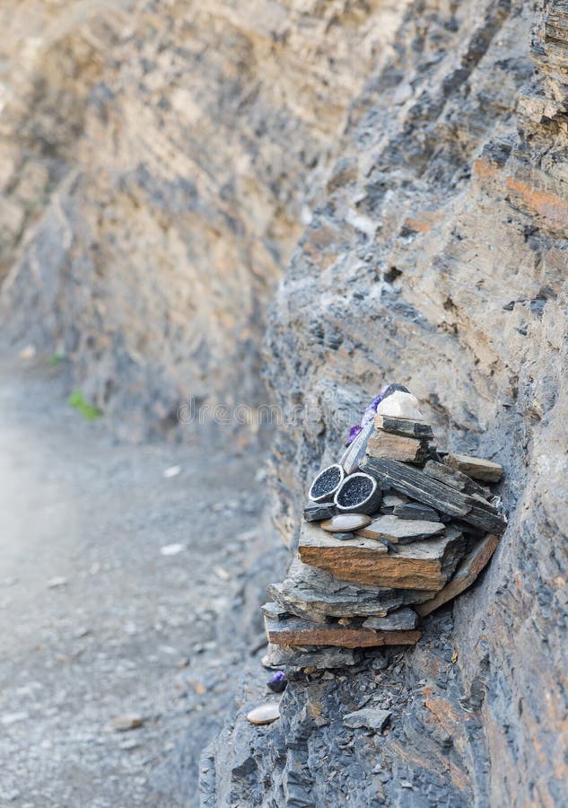 The Geodes Stone on the Sedimentary Rock of the Atlas Mountain Stock ...