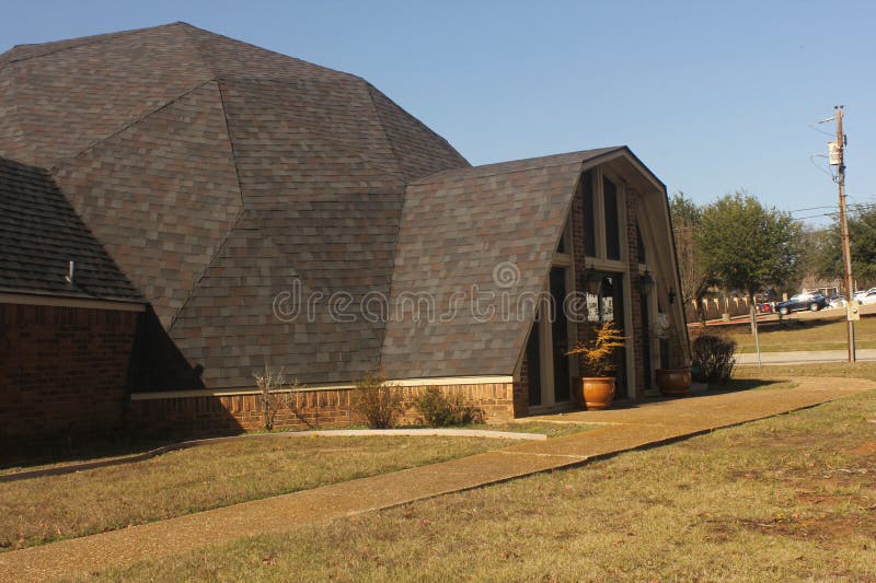 Geodesic Building Located in Rural East Texas Stock Image - Image of ...