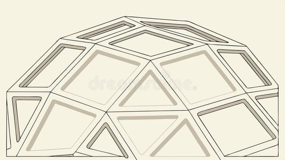 Geodesic Dome Architectural Structure Framework Vector Design ...