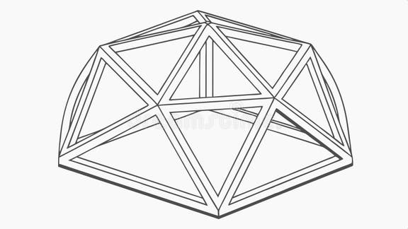 Geodesic Dome Frame, Architectural Structure and Modern Design Vector ...