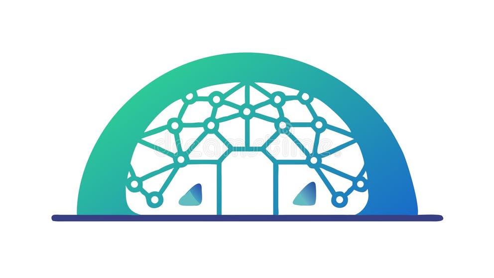 Geodesic Dome with an Internal Network Pattern Vector, Vector Design ...