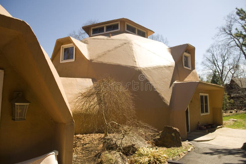 Geodesic Dome Residential House Editorial Stock Photo - Image of plans ...