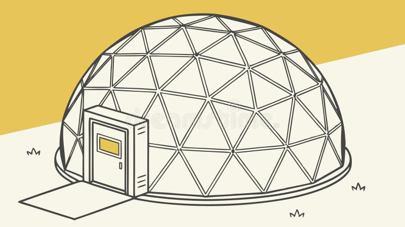 Geodesic Dome Structure, Modern Architectural Innovation, Vector Design ...