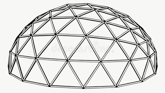 Geodesic Dome Structure, Modern Architecture Design Vector Design ...