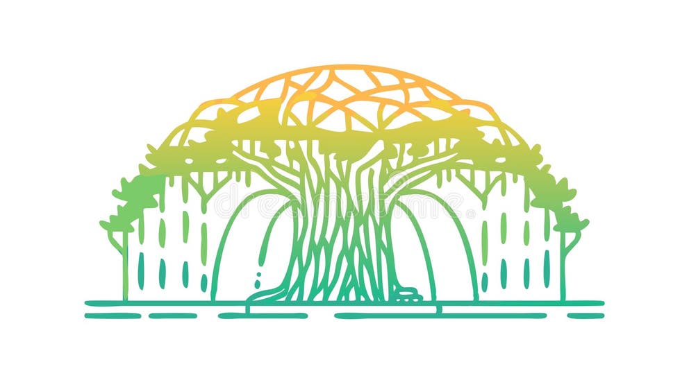 Geodesic Dome Tree with Gradient Colors, Vector Design Generative AI ...