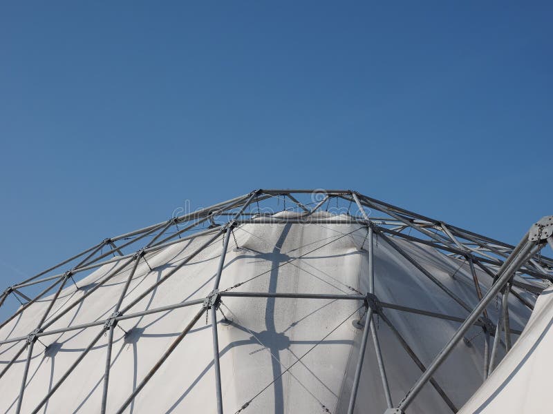 Geodesic Exoskeleton Tensile Dome Structure Stock Image - Image of ...