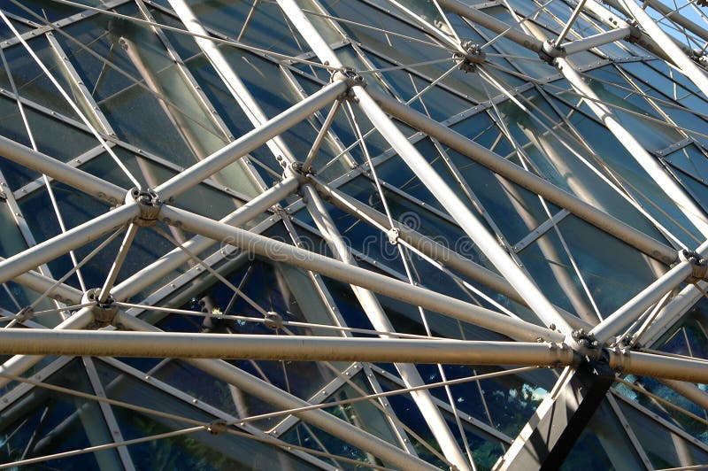 Geodesic Structure Of Building Stock Image - Image of geometric ...