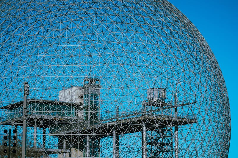 Geodesic structure details editorial stock photo. Image of futuristic ...