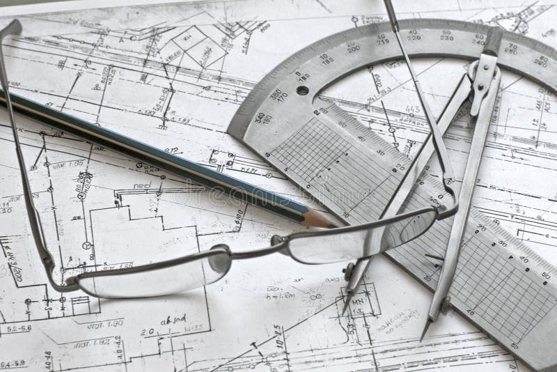 Geodesy concept stock photo. Image of graphite, plan, care - 9070672